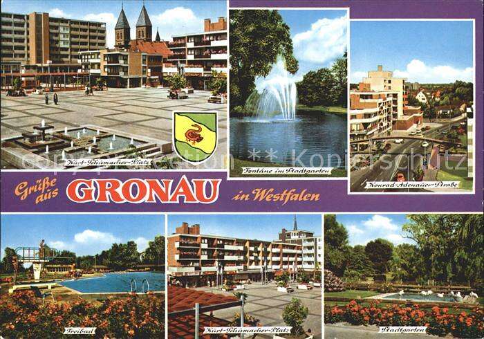 Gronau Westfalen Berliner Platz Konrad Adenauer Strasse Kurt Schumacher ...