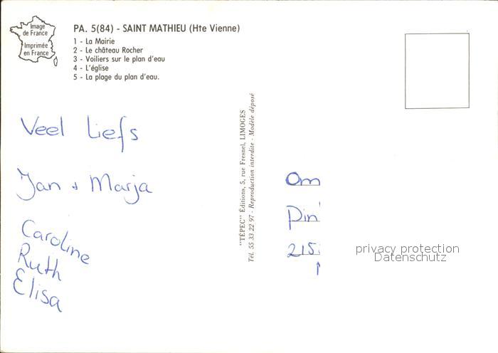 Saint Mathieu Haute Vienne La Mairie.. | Ansichtskarten günstig