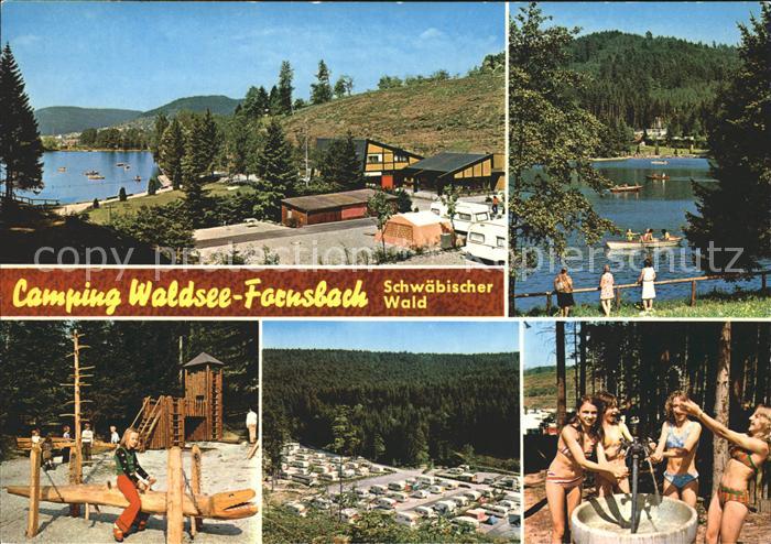 Fornsbach Camping Waldsee Kinderspielplatz Brunnen Kat. Murrhardt Nr ...