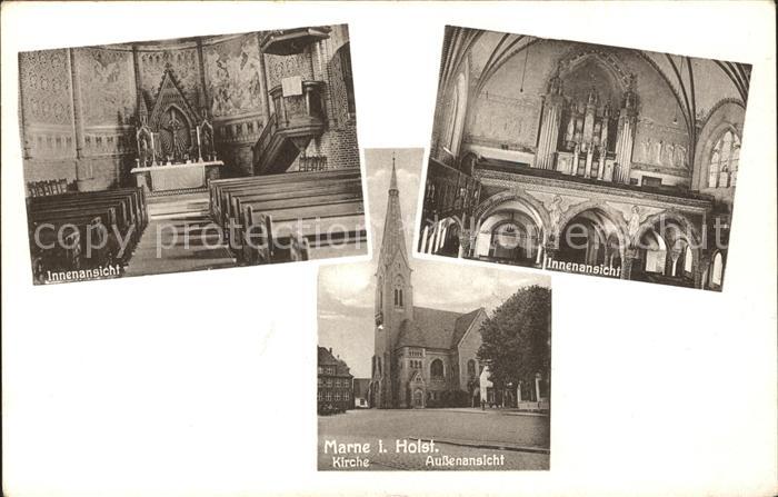 Marne Holstein Innenansichten Kirche.. | Ansichtskarten günstig