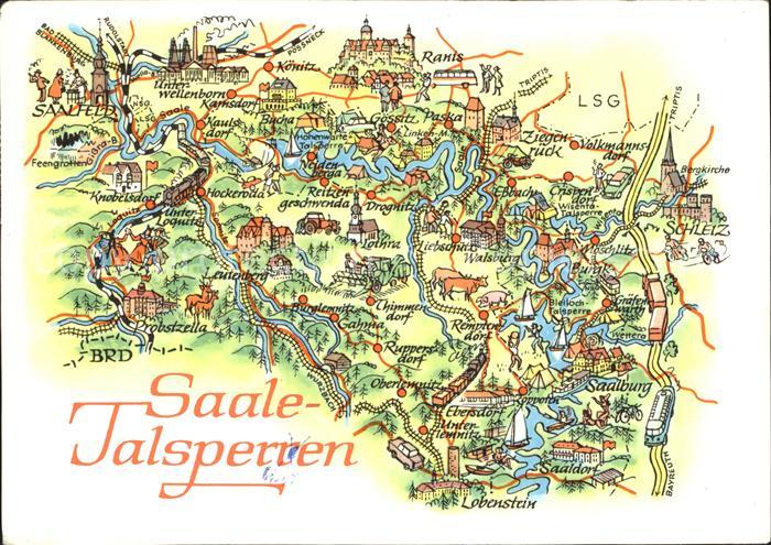 Lobenstein Thueringen Bad Lageplan der Saale Talsperren Kat. Bad ...