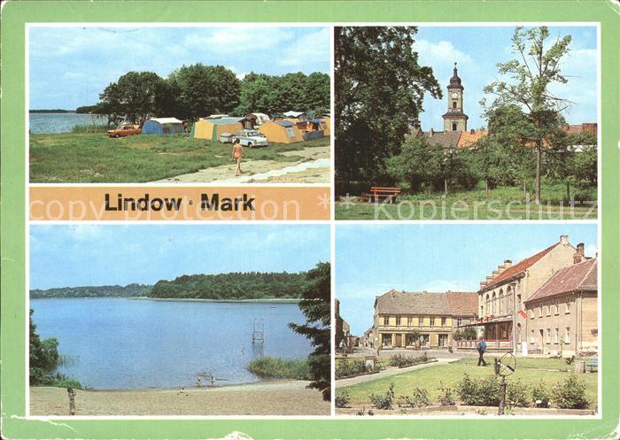 Lindow Mark Campingplatz Stadtkirche Badestelle Wutzsee Markt Kat ...