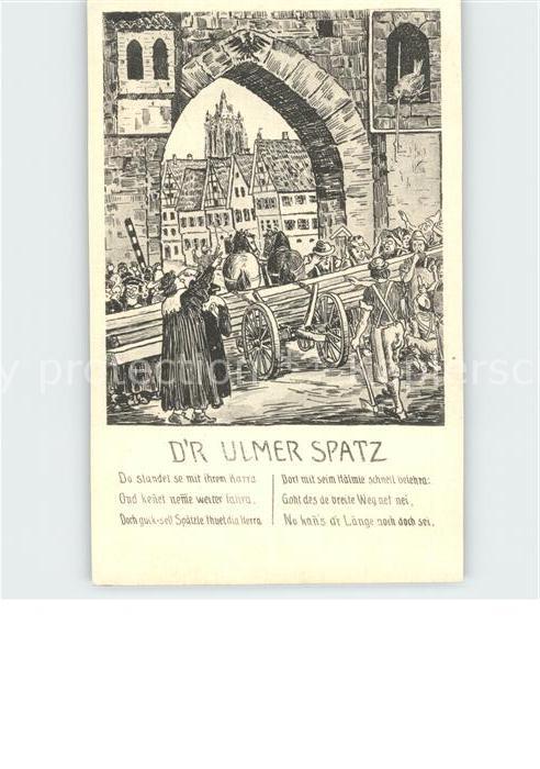 Ulm Donau Ulmer Spatz Belagerung der Stadt Zeichnung Kat. Ulm Nr ...