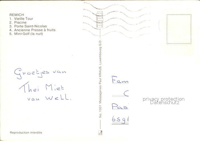 Remich Stadttor Freibad Mini Golf Kat. Luxemburg Nr. kg83816 - oldthing ...