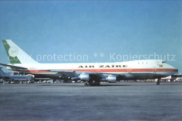 Flugzeuge Zivil Air Zaire B747 121 N747QC c n 19639 Kat. Flug Nr ...