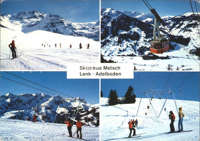 Adelboden mit Lenk und Metsch Skipisten Lifte Luftseilbahn Kat ...