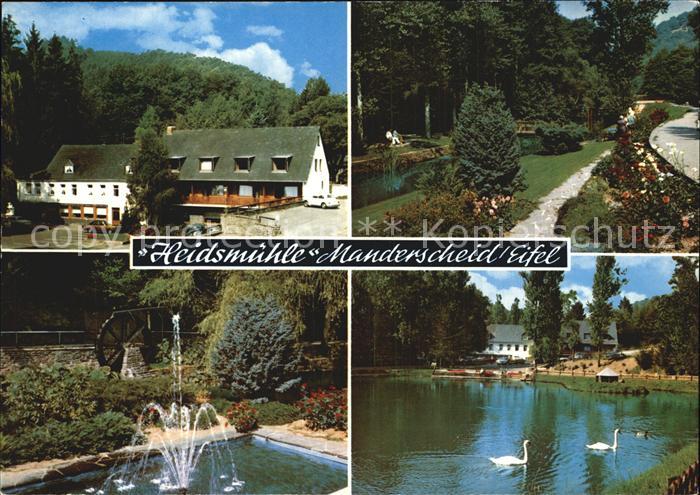 Manderscheid Eifel Hotel Restaurant Cafe Heidsmuehle Schwanenteich Park ...
