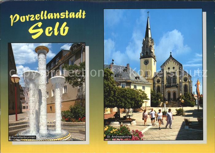 AK / Ansichtskarte Selb Porzellanstadt Freibad Kirche Neubauten Selb Nr ...