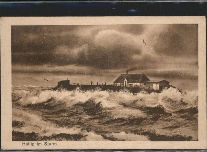 Hallig Hooge Sturmflut * / Hooge /Nordfriesland LKR Nr. ww90077 ...