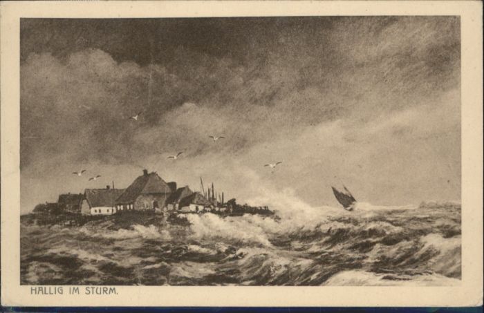 Hallig Hooge Sturmflut * / Hooge /Nordfriesland LKR Nr. ww90748 ...