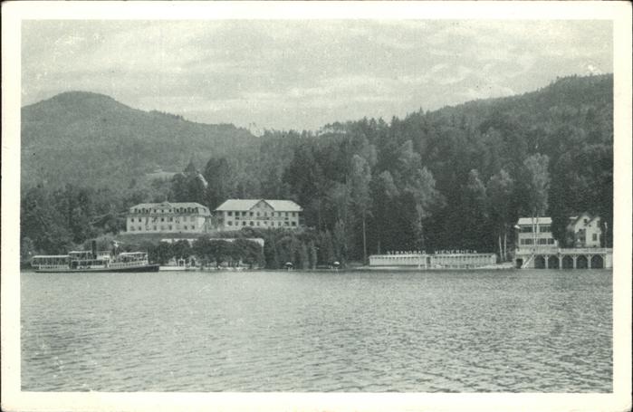 AK / Ansichtskarte Sekirn Woerther See Hotel Korotan Fliegeraufnahme Nr ...