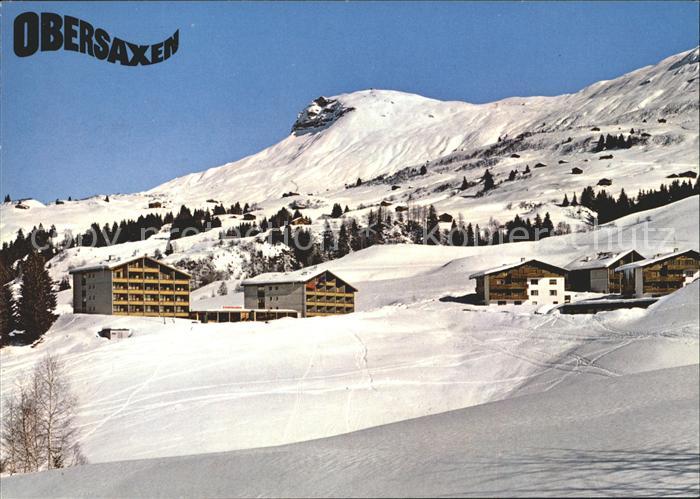 Misanenga Obersaxen Appart Hotel Panorama mit Piz Mundaun / Obersaxen ...