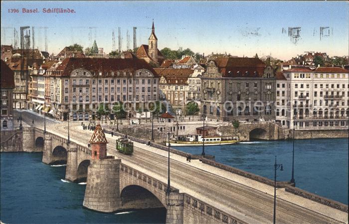 Basel BS Schifflaende Mittlere Bruecke Kat. Basel Nr. sv04300 ...