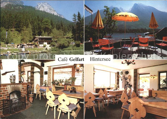AK / Ansichtskarte Hintersee_Berchtesgaden Cafe Pension Gelfart am See ...