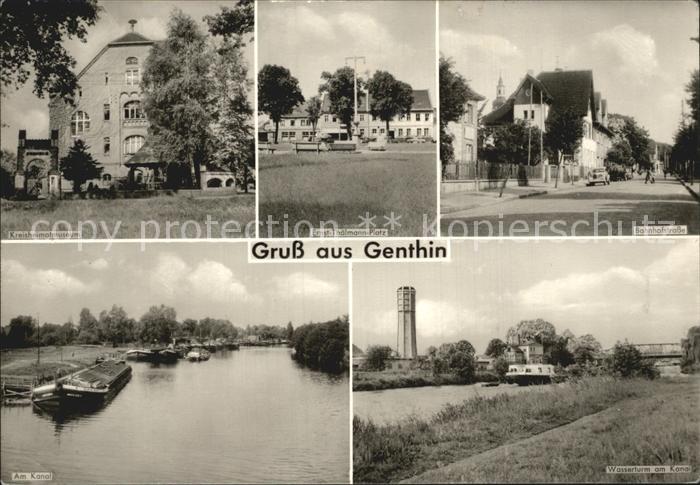 Genthin Museum Ernst Thaelmann Platz Bahnhofstrasse Wasserturm Kanal ...