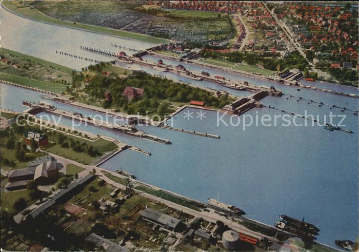 Brunsbuettel Fliegeraufnahme Schleusenanlagen Kat. Brunsbuettel Nr ...