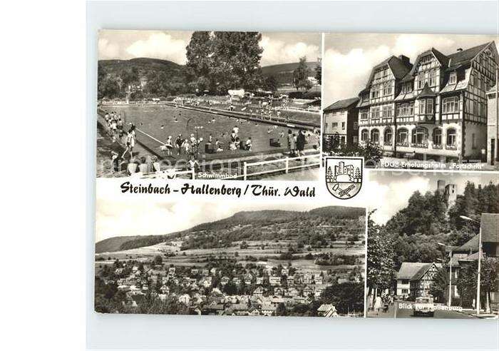 AK / Ansichtskarte Steinbach Hallenberg Freibad Erholungsheim ...