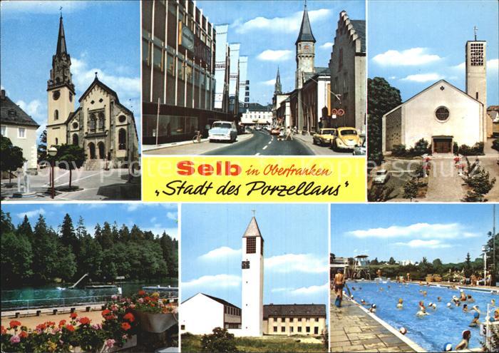 Selb Schwimmbad Kirche Kat. Selb Nr. kt61699 - oldthing Ansichtskarten ...