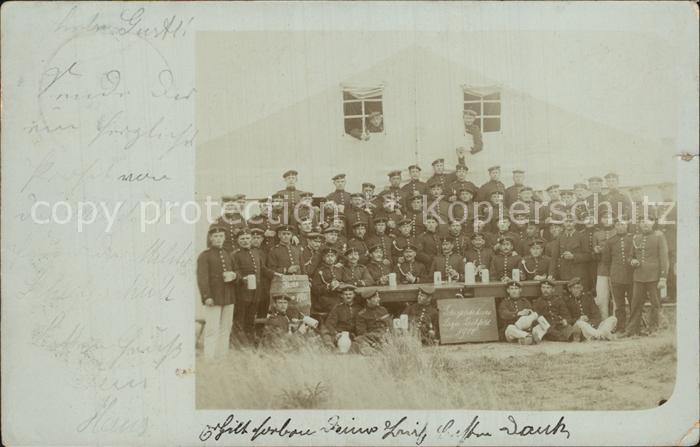 Lager Lechfeld Augsburg Gruppenfoto WK1 Kat. Schwabmuenchen Nr. bx08070 ...