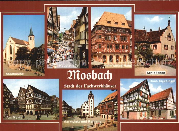 Mosbach Baden Stadtkirche Hauptstr Palmsches Haus Schloesschen ...