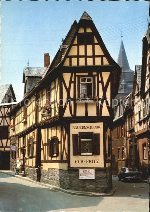 AK / Ansichtskarte Braubach Rhein Bauernschaenke Eck Fritz Fachwerkhaus ...