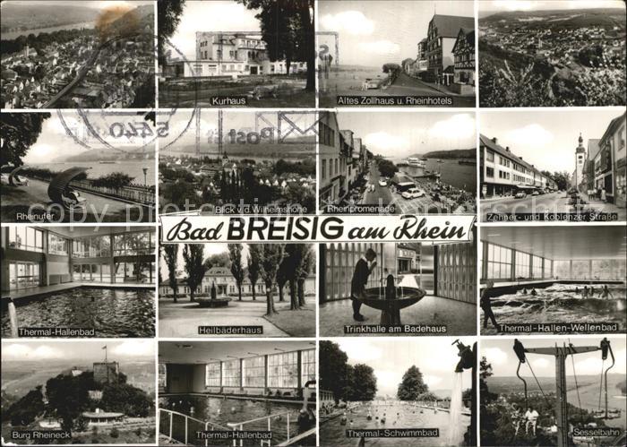 Bad Breisig Rheinufer Thermalhallenbad Burg Rheineck Sesselbahn Zehner ...