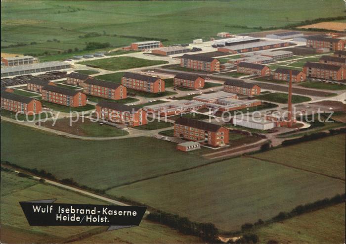 AK / Ansichtskarte Heide Holstein Wulf Isebrand Kaserne Fliegeraufnahme ...