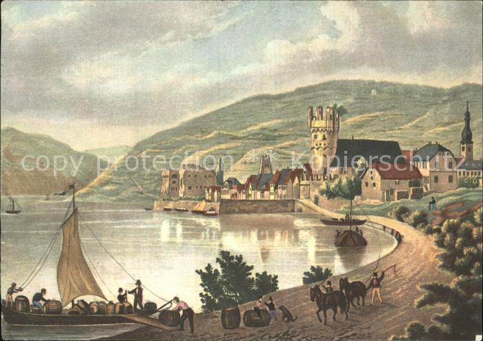 Ruedesheim Panorama am Rhein Weinbrennerei Asbach Uralt Kat. Ruedesheim ...