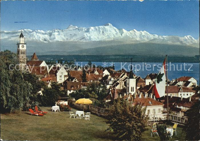 ueberlingen Bodensee Alpenblick Ansicht Kirche Kat. ueberlingen Nr ...