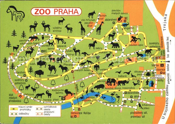 Zoo Praha Zoologicka Zahrada Zookarte Kat. Tiere Nr. kt85202 - oldthing ...