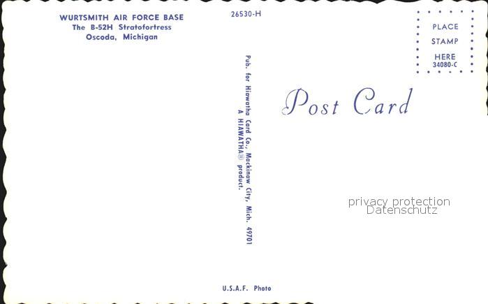 Flugzeuge Militaria Wurtsmith Air Force Base B 52H Stratofortress Kat ...