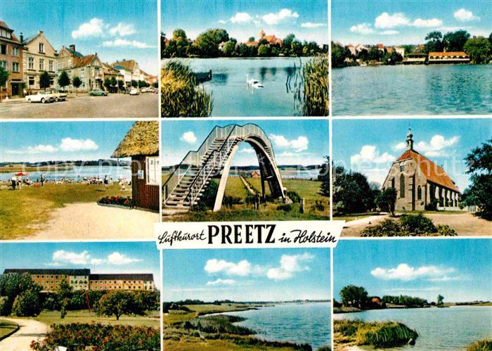 Preetz Holstein Teilansichten Partien am See Promenade Kirche Kat ...