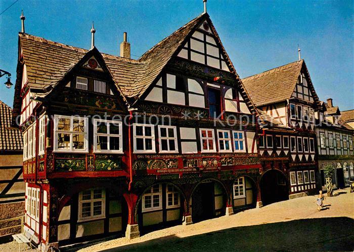 Schwalenberg Rathaus historisches Gebaeude Fachwerkhaus Schnitzereien ...