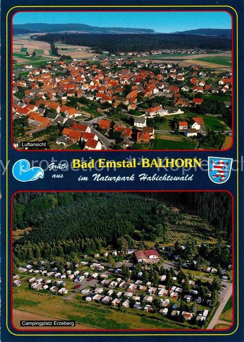 Balhorn Fliegeraufnahme Campingplatz Erzeberg Kat. Bad Emstal Nr ...