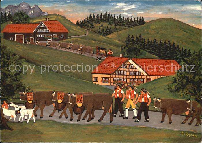 Kuenstlerkarte Willi Forrer Alpfahrt Kat. Kuenstlerkarte Nr. ks37901 ...