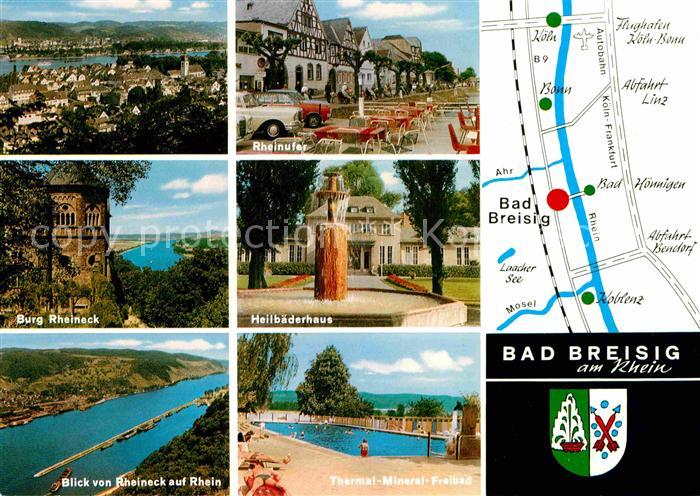 Bad Breisig Rheinufer Burg Rheineck.. | Ansichtskarten günstig