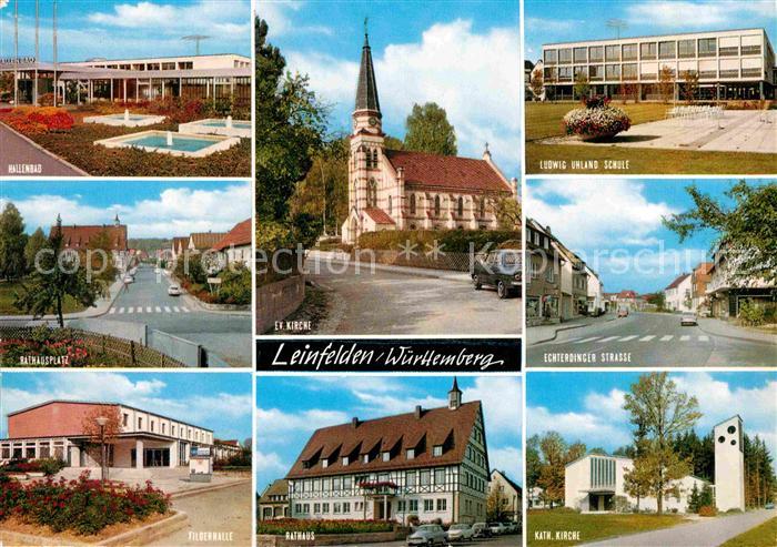 Leinfelden Hallenbad Kirche Ludwig Uhland Halle Rathaus Filderhalle Kat ...