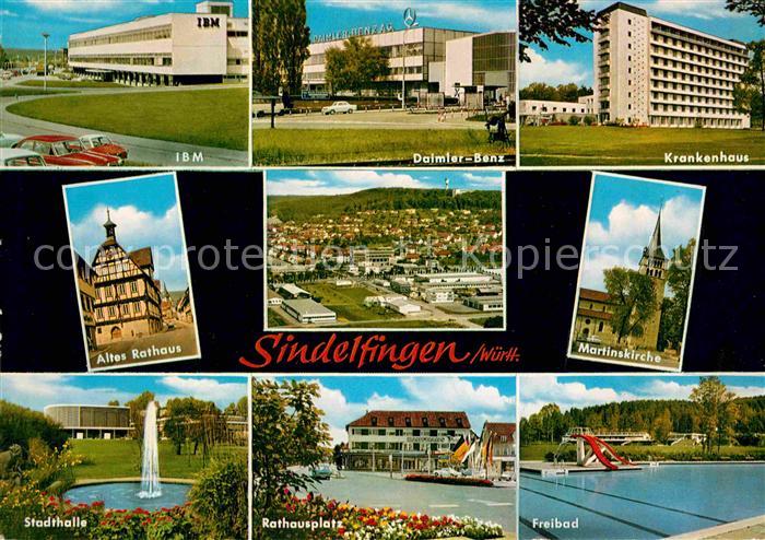 Sindelfingen Martinskirche Freibad Rathausplatz Stadthalle Daimler IBM ...