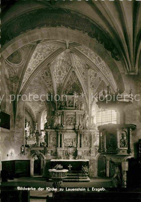 Lauenstein Erzgebirge Altar Taufbecken Kanzel Sandstein Serie Bildwerke ...