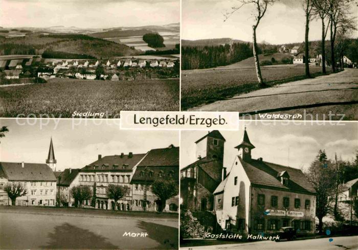 Lengefeld Erzgebirge Waldesruh Markt Gaststaette Kalkwerk Siedlung Kat ...