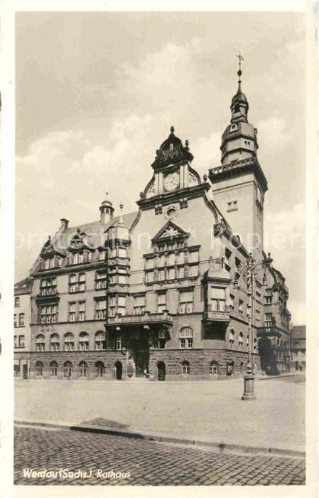 Werdau Sachsen Rathaus x Nr. wq73101 - oldthing: Ansichtskarten ...