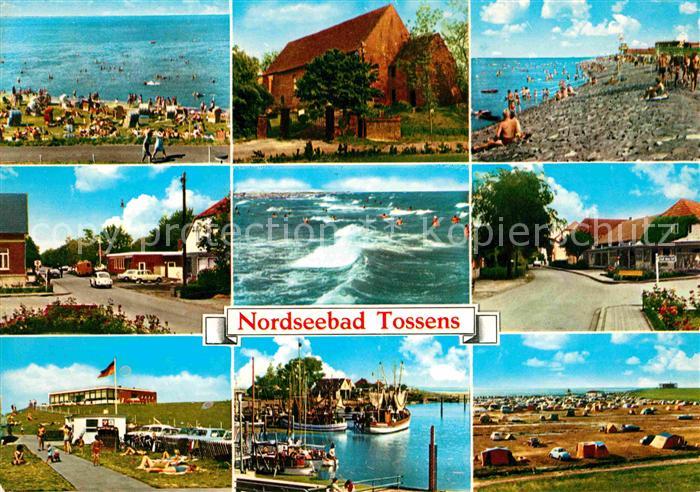 Tossens Nordseebad Strand Dorfpartie Restaurant Hafen Campingplatz Kat ...