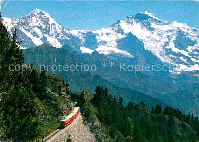 Zahnradbahn Schynige Platte-Bahn Interlaken Berner Oberland Eiger Moench Jungfrau / Bergbahn ...