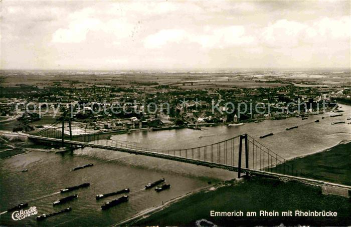 AK / Ansichtskarte Emmerich Rhein Rheinschifffahrt Rheinbruecke ...