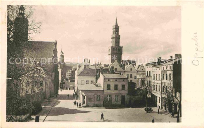 AK / Ansichtskarte Oppeln Oberschlesien Ortspartie mit Kirchen Kat ...