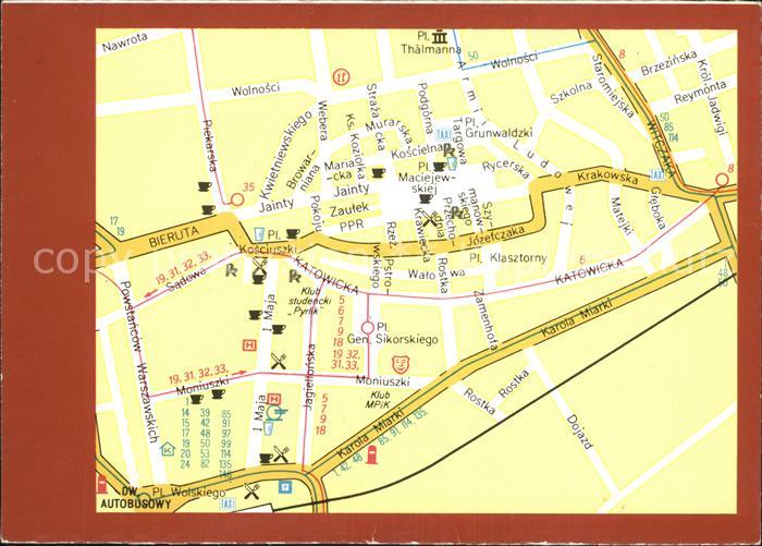 AK / Ansichtskarte Bytom Beuthen Lageplan Kat. Beuthen Oberschlesien Nr ...