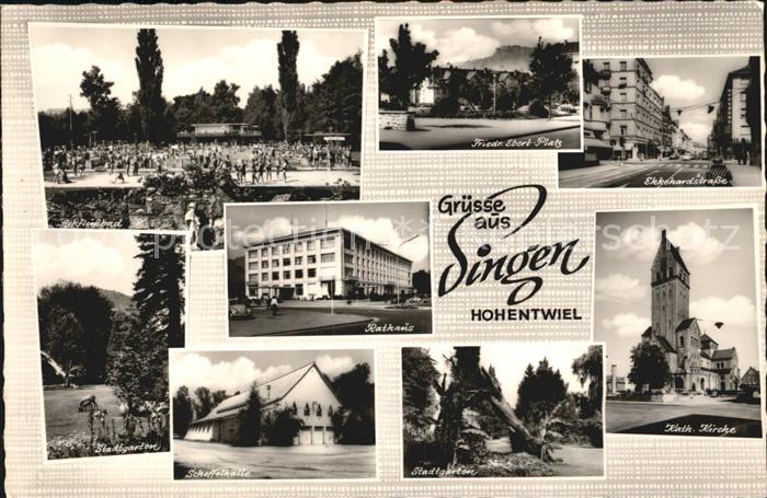 Singen Hohentwiel Gesamtansicht Ekkehardstrasse Aachbad Schwimmbad ...