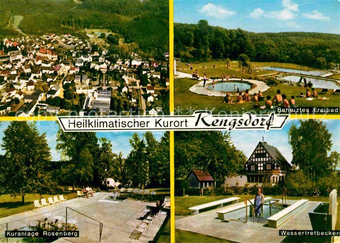 AK / Ansichtskarte Rengsdorf Fliegeraufnahme Freibad Wassertretbecken ...