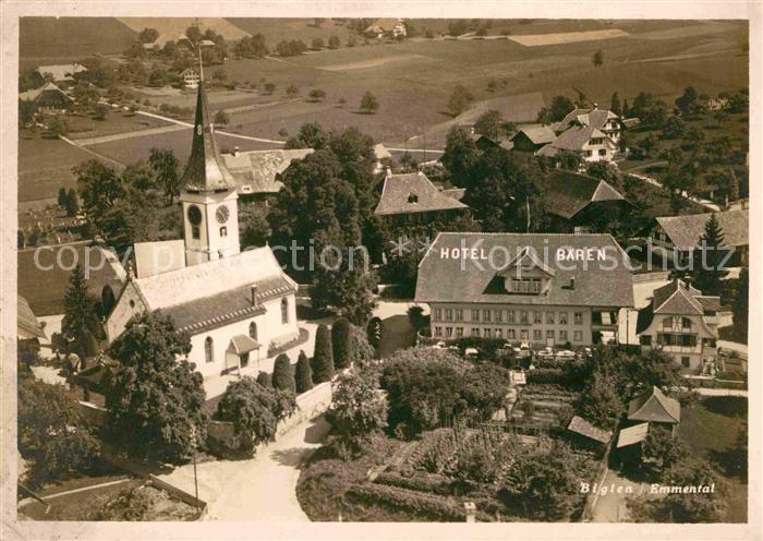 AK / Ansichtskarte Biglen Hotle Baeren Fliegeraufnahme Kat. Biglen Nr ...