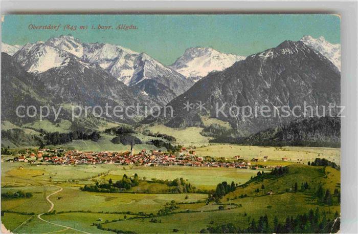 Ansichtskarte Doppel Ansichtskarte Oberstdorf Panorama Ca 1960 Nr